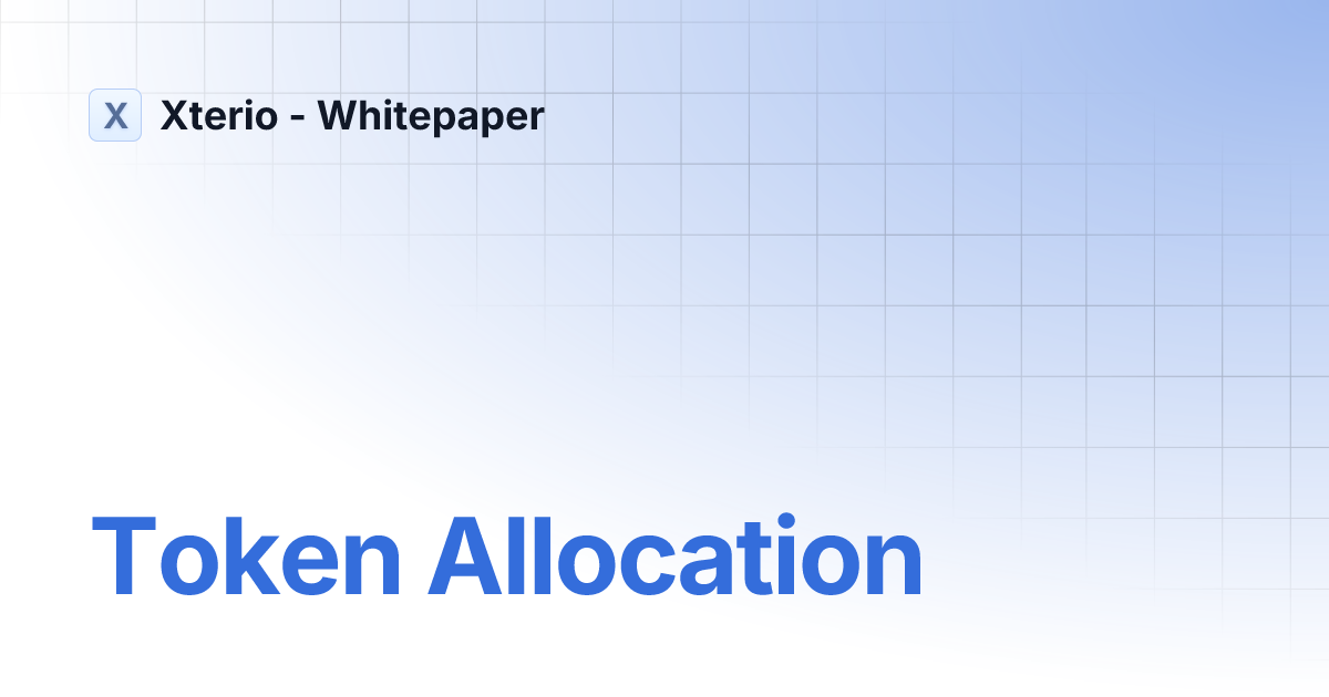 Token Allocation | Xterio - Whitepaper