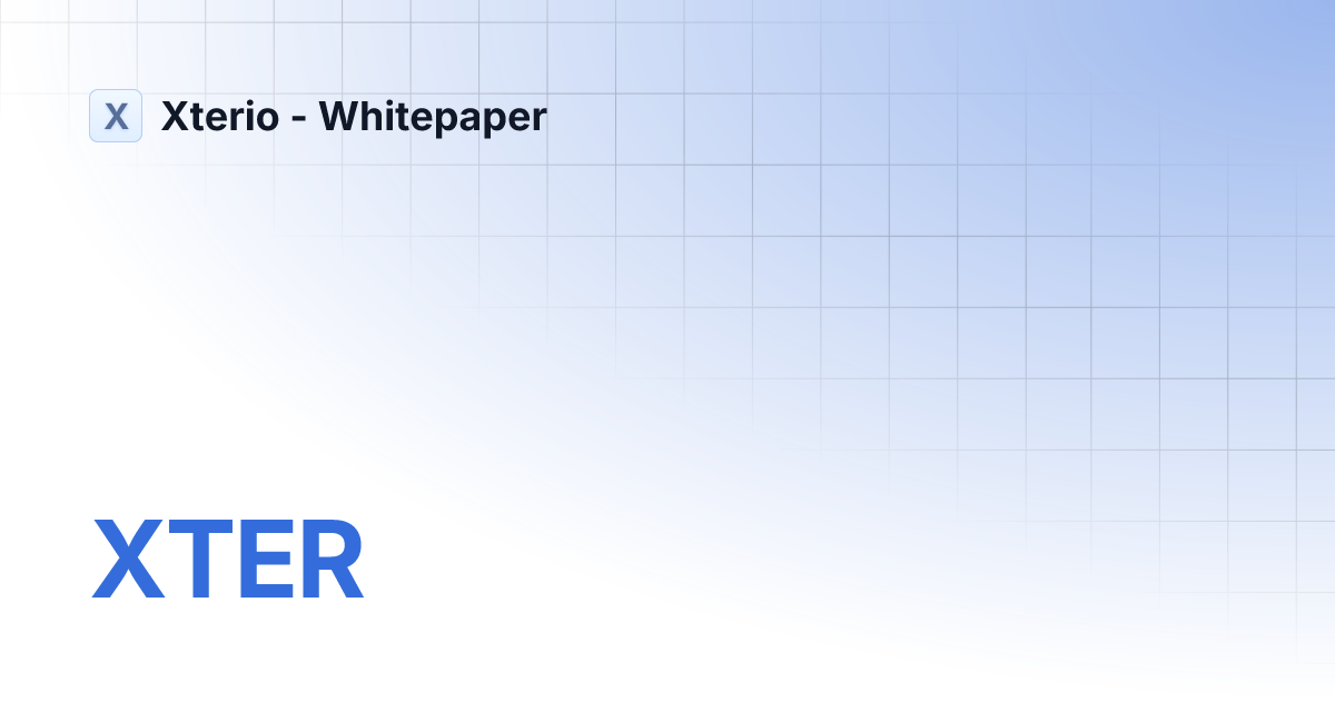 XTER | Xterio - Whitepaper